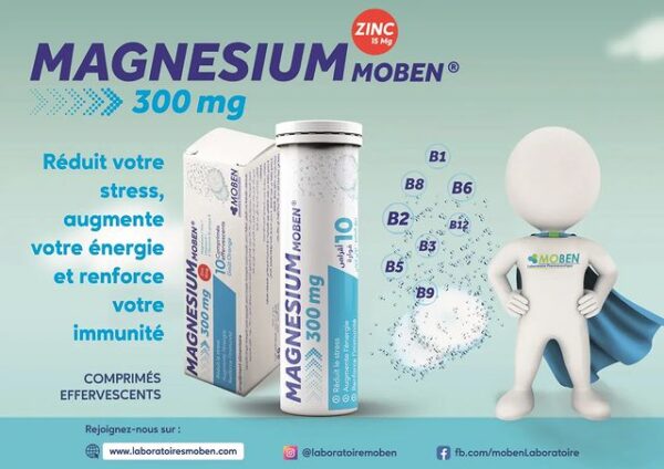 MAGNÉSIUM MOBEN® 300MG Complexe B - Officine pharmaceutique du Dr ...